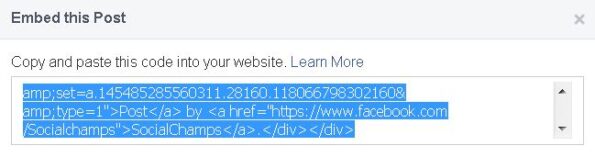 Facebook Embedded Posts